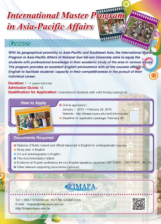 International Master Program in Asia-Pacific Affairs (IMAPA) of ...