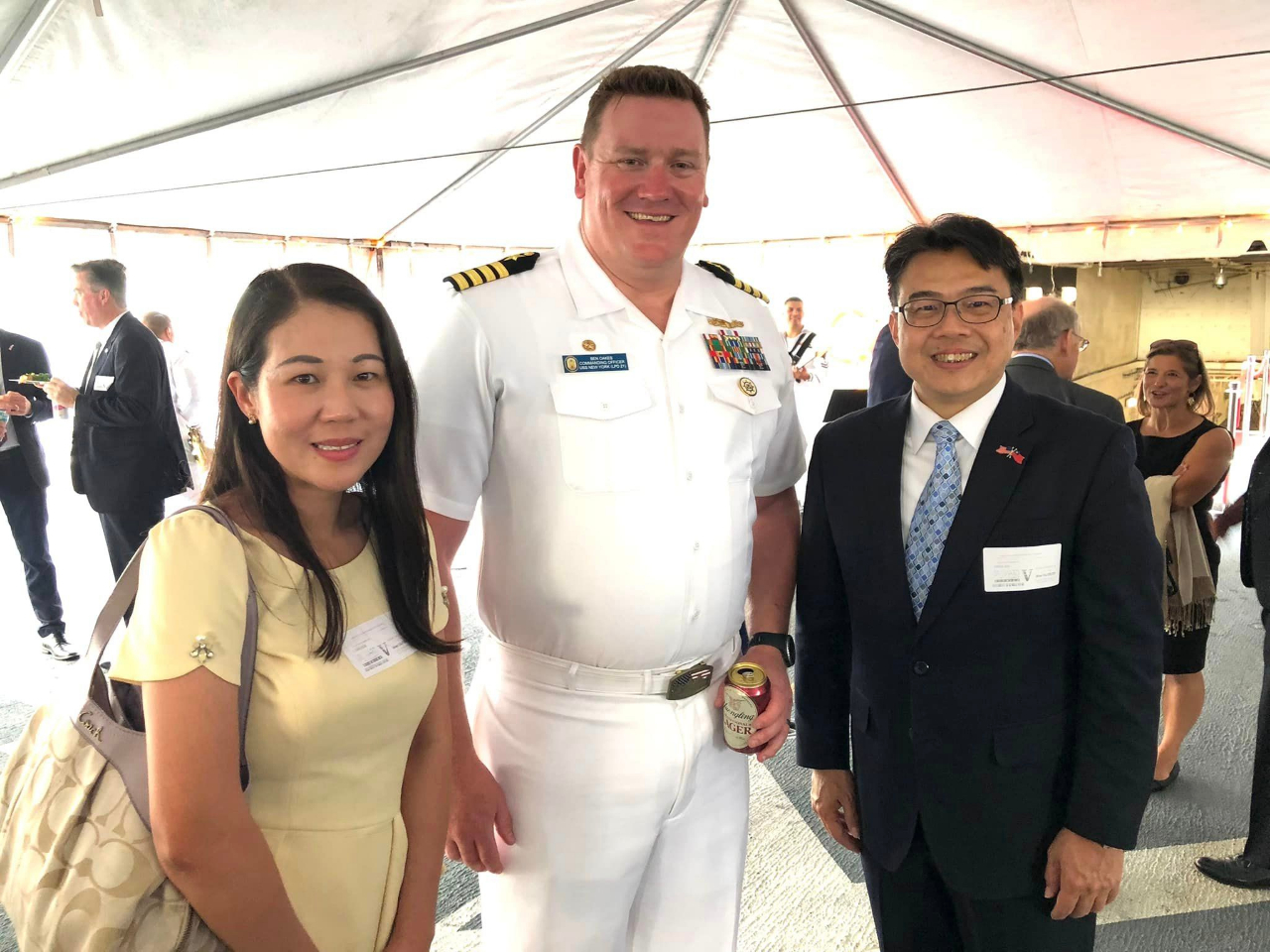 In the photo: （from right to left） Direcotr General Chou, Captain ...