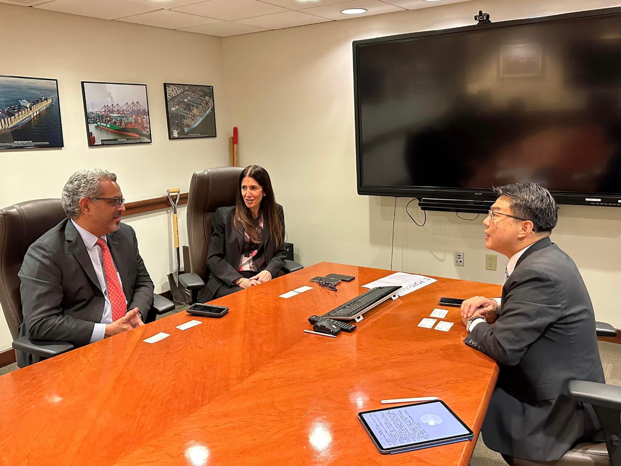 (From left to right) Chief of Staff at PortMiami, Mr. Richard de ...