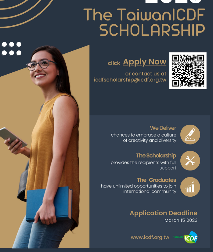 2023 The Taiwan ICDF Scholarship - Taipei Economic and Cultural Center ...