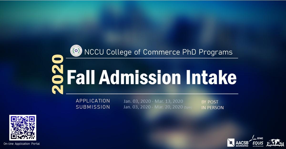 20200121 公告 _NCCUC PhD 2020 Fall Admission Intake