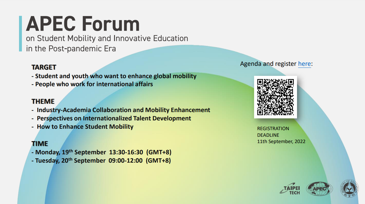 2022 APEC Forum on Student Mobility and Innova... - Taipei Economic and Cultural Office in ...